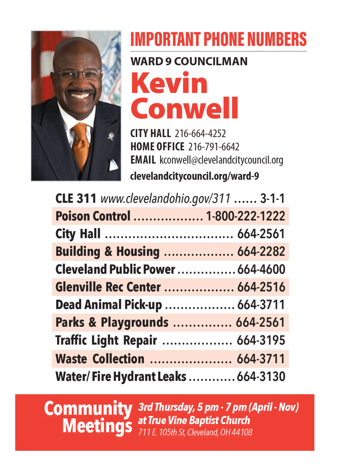 Cleveland City Council Member Kevin Conwell Ward 9 - Cleveland City ...